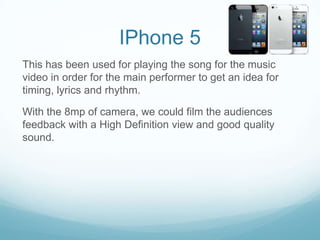 Media hardware and softwares used to create my media product | PPTX