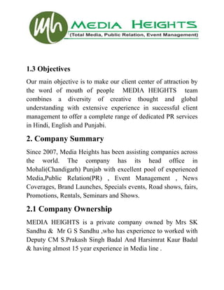 Media heights proposal with news logo | PDF | Media Industry | Industries