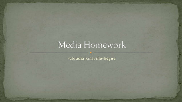 media homework | PPTX