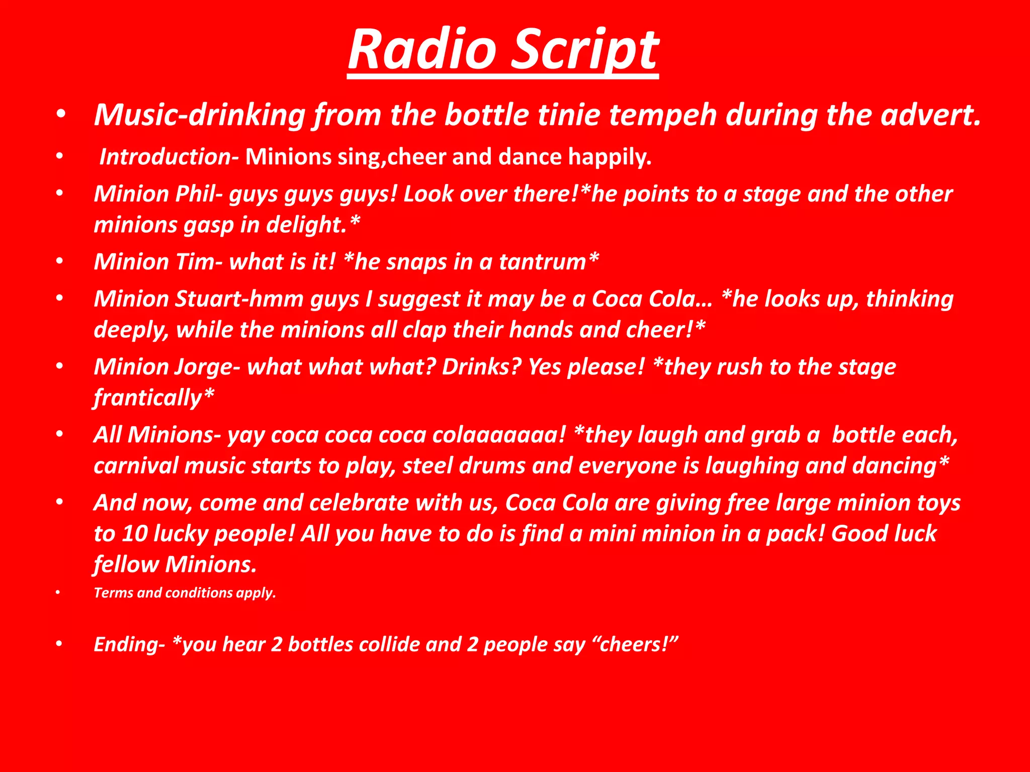 coca cola and minions | PPTX