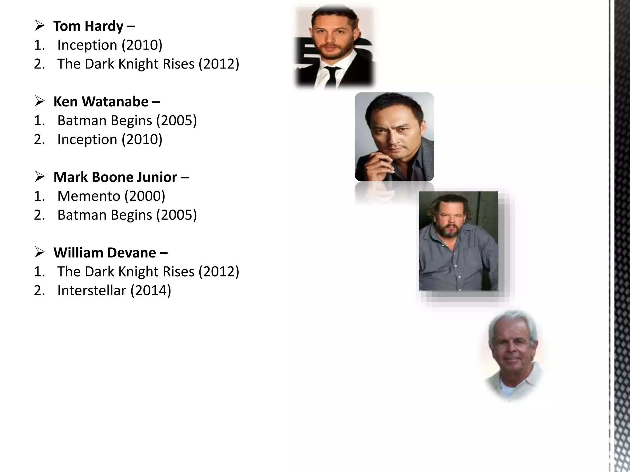 Summer assignment (Christopher Nolan) | PPTX