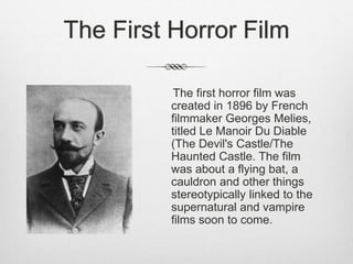 Media horror history | PPTX | Horror | Genres