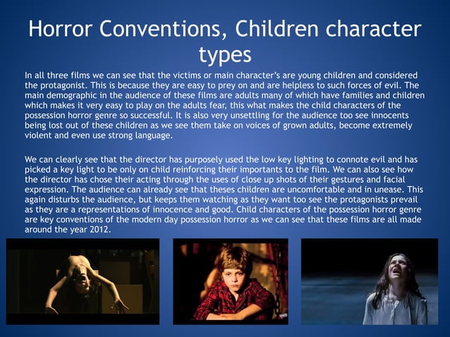 Media horror possession conventions | PPT