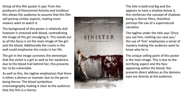 Sinister poster analysis | PPT
