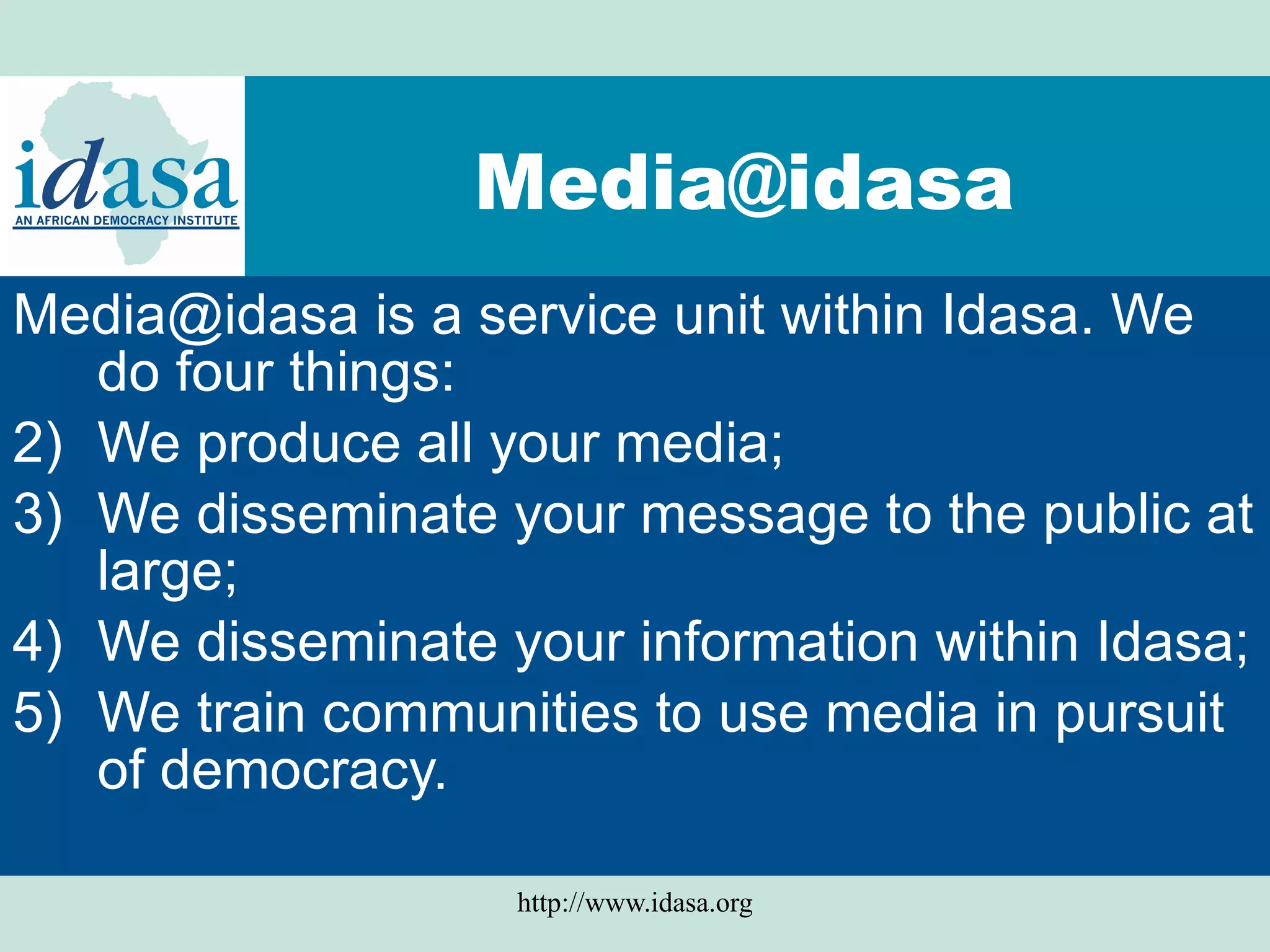 Media@Idasa Presentation 2009 | PPT | Social Networking | Internet