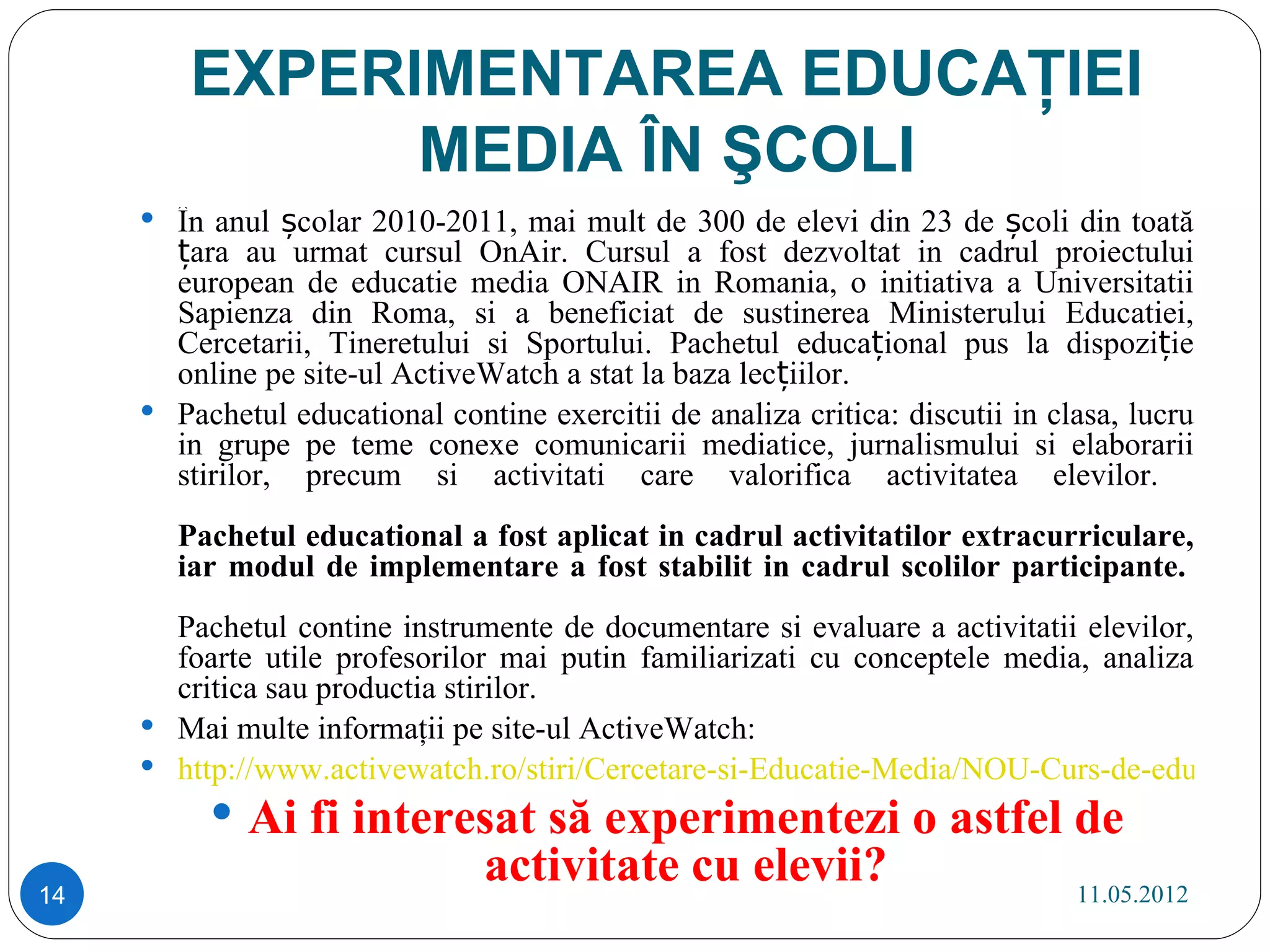 Media şi multimedia | PPT