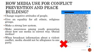 Media in confict prevention and peace building | PPTX