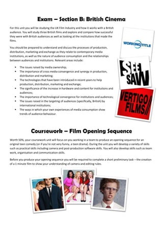 A Level Media Studies - Induction Booklet | DOCX | Documentary | Genres