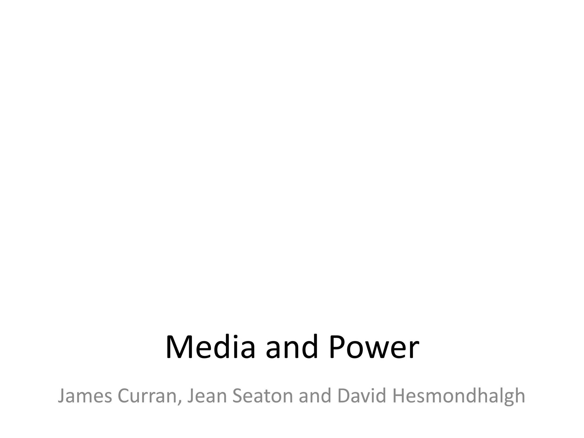 Media industries theories | PPTX
