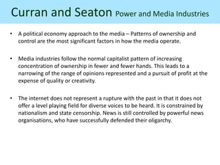 Media industries theories | PPTX