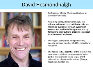 Media industries theories | PPTX