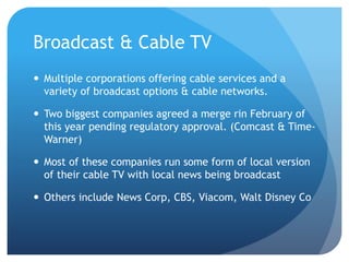 Media industry analysis america | PPT