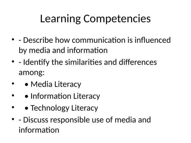 Proper Use of Media and Information Literacy | PPTX