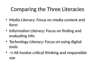 Proper Use of Media and Information Literacy | PPTX