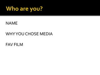 Media introduction presentation | PPTX | Undergraduate Education ...