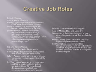 Media jobs presentation | PPT