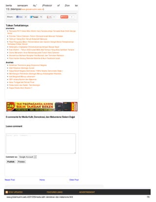 Media kafir, demokrasi, dan mekanisme sistem dajjal | PDF