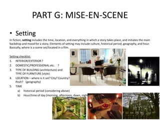 Media key terms mise en scene | PPT