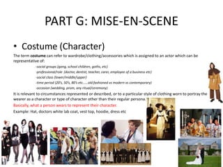 Media key terms mise en scene | PPTX