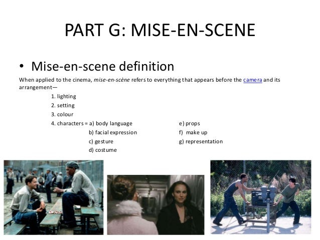 Media key terms mise en scene