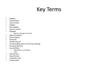 Media key terms sound | PPTX