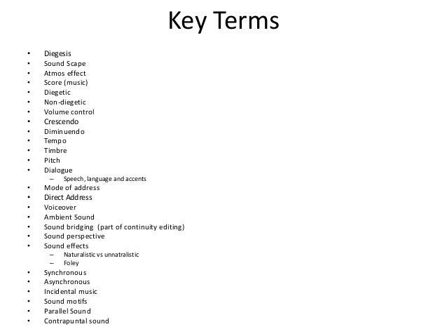 Media key terms sound