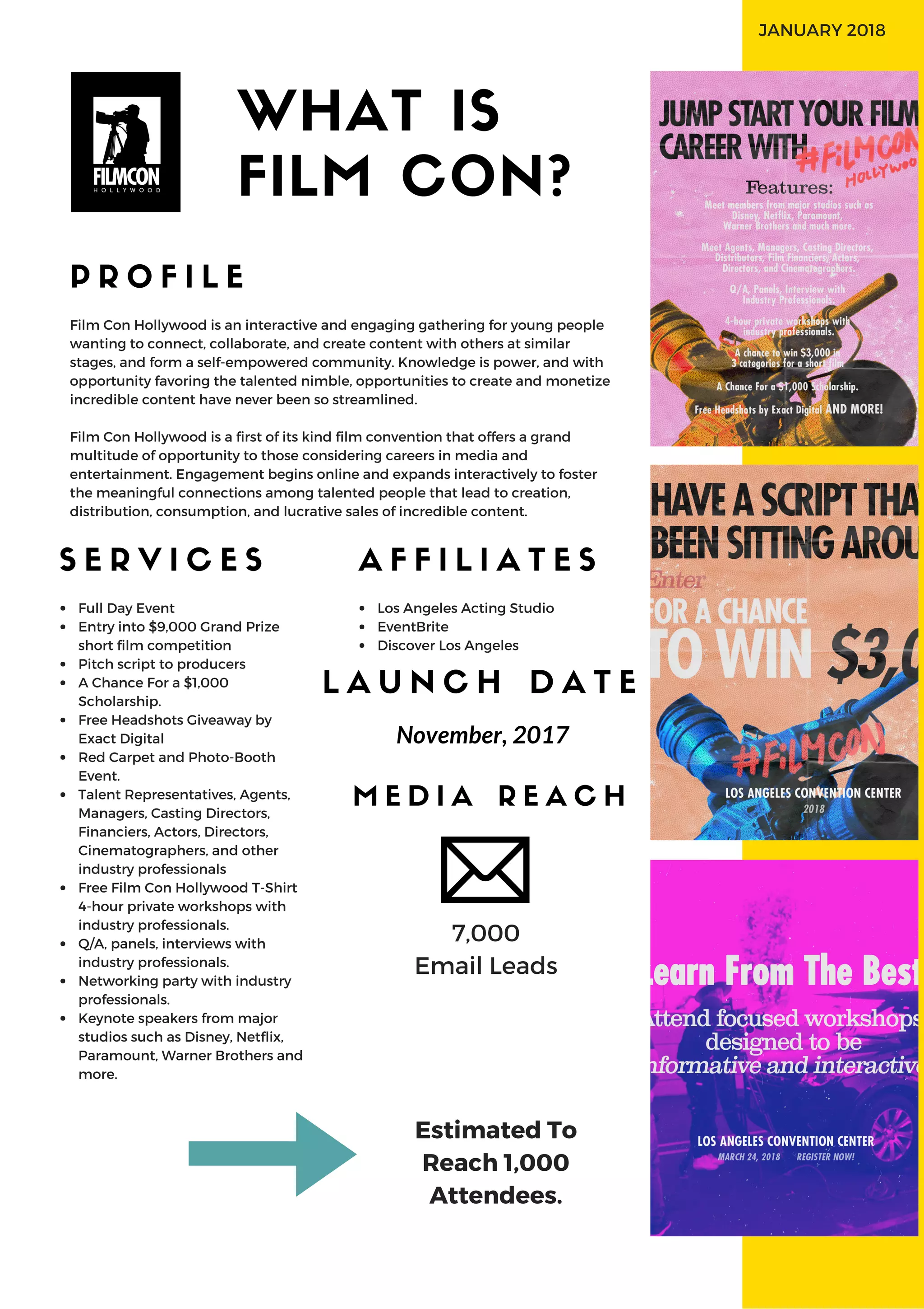 Media Kit Film Con Hollywood | PDF | Fan Conventions | Events