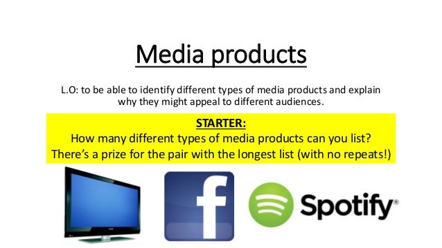 GCSE Media - Lesson 2/3 different media products