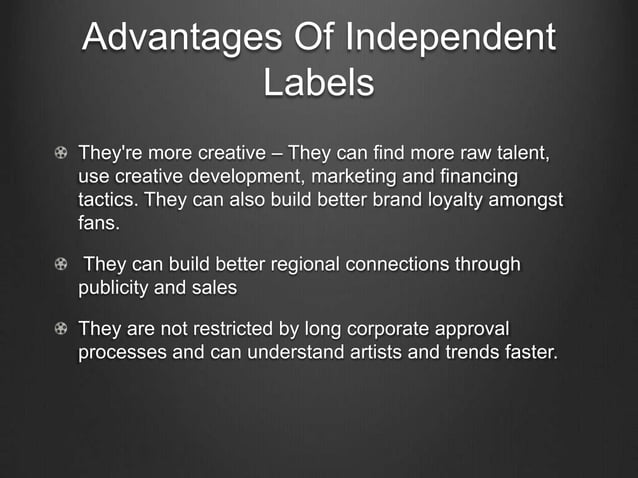 Breakdown of Record Labels | PPT