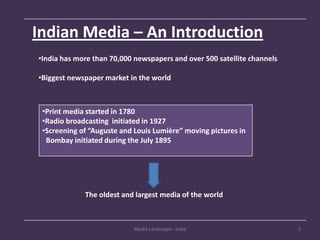 Media landscape india | PPTX