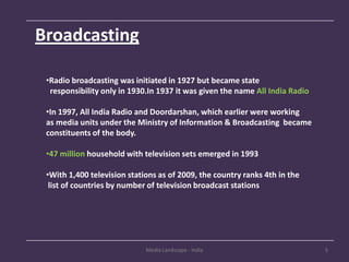 Media landscape india | PPTX