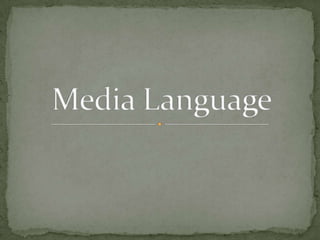 Media language ppt | PPT