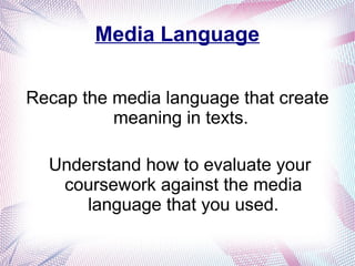 Media Language | PPT | Genres