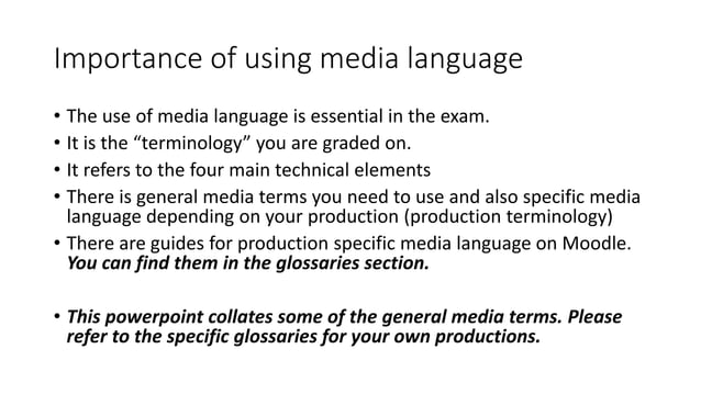 Media language | PPT