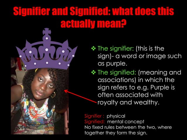 Media language, Ferdinand Saussure the signifer and signified | PPTX