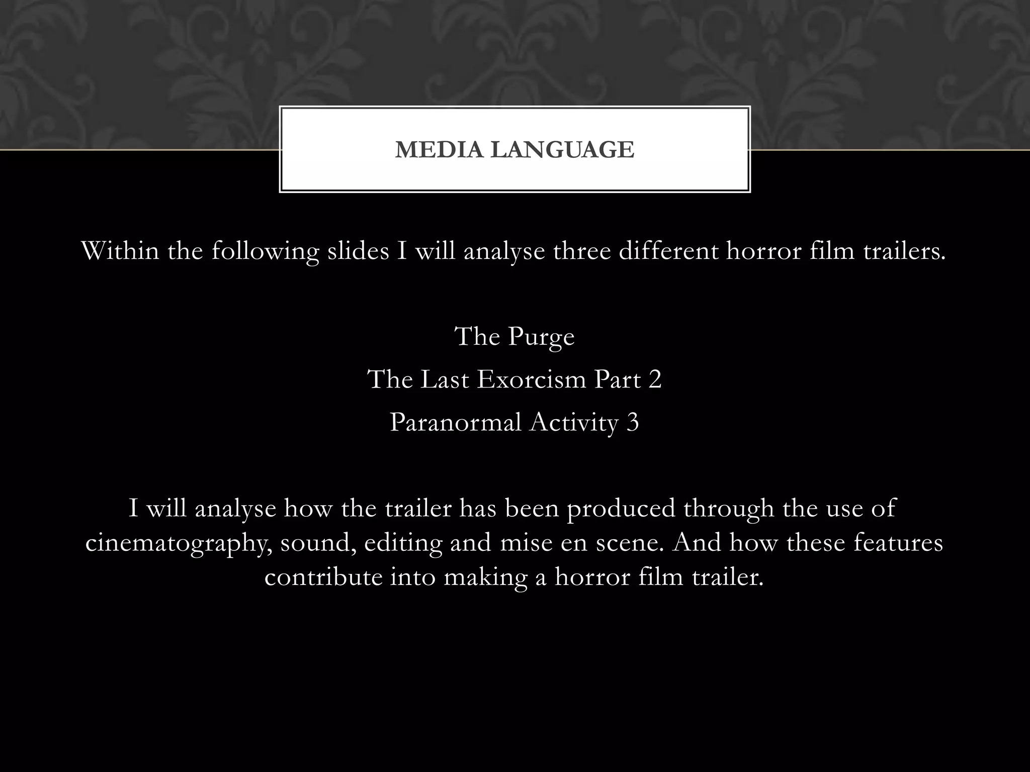 Media language investigation | PPT