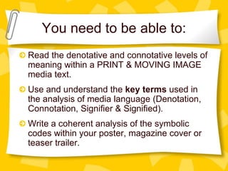 Media language lesson | PPTX | Style & Fashion