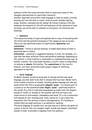 Media languages handout | DOC