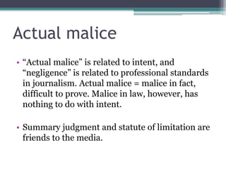 Media law | PPTX