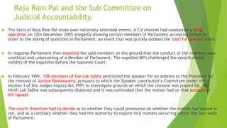 Media law - Raja Ram Pal vs Hon'ble Speaker, Lok Sabha | PPT