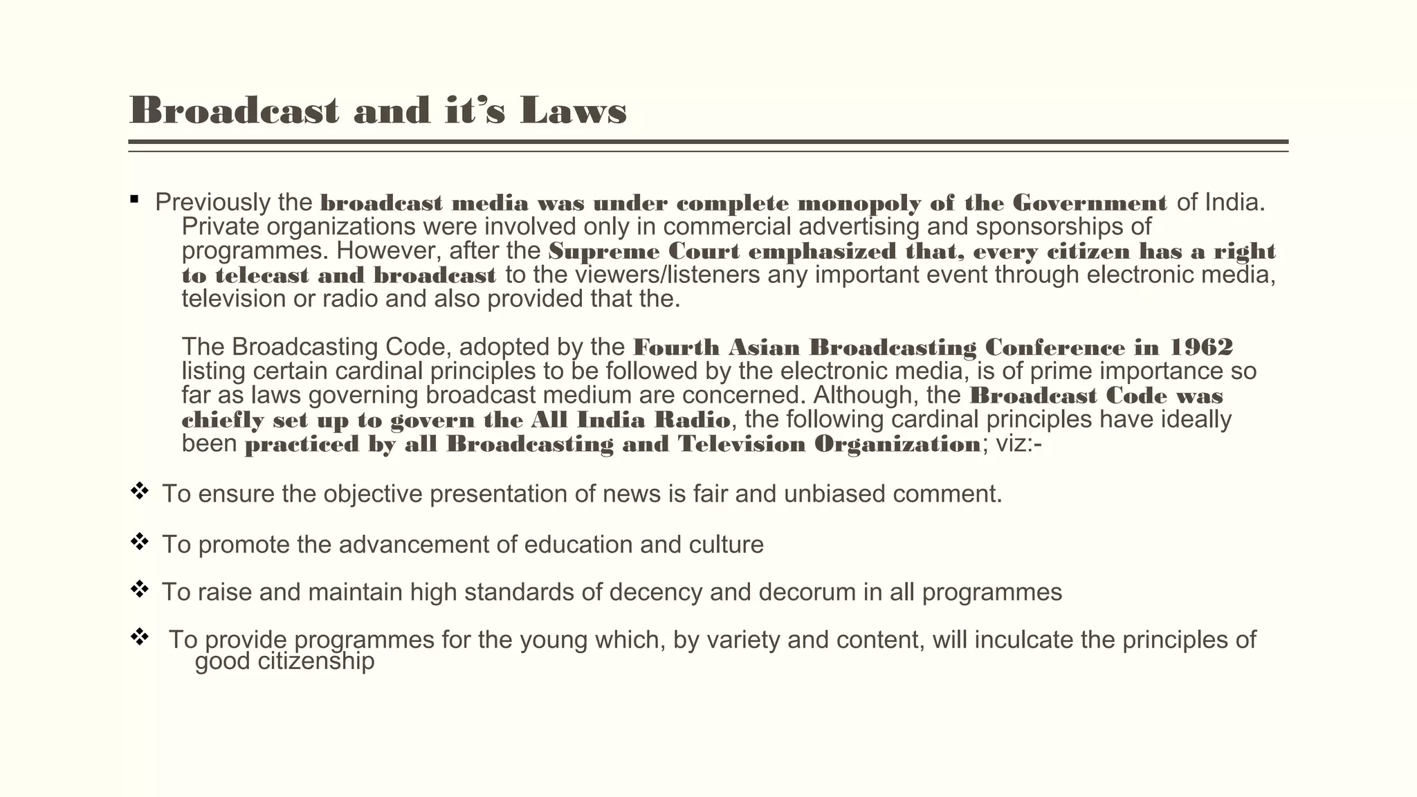 Media law in India | ODP