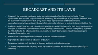 Media - Authorities Regulating Media in India | PPTX