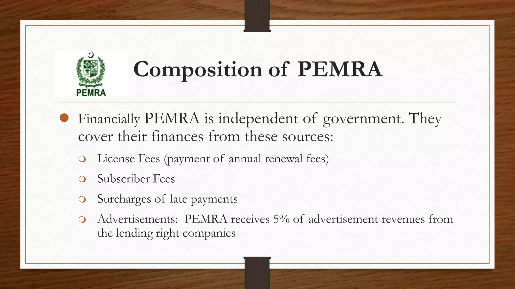 Media Laws in Pakistan & Role of PEMRA | PPTX