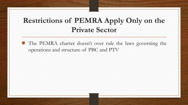 Media Laws in Pakistan & Role of PEMRA | PPTX | Media Industry | Industries