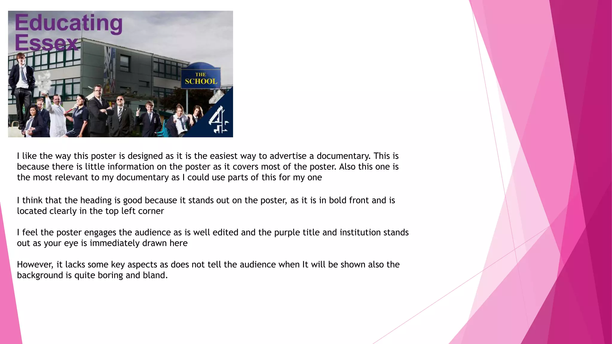 Media layouts of documentary adverts | PPTX