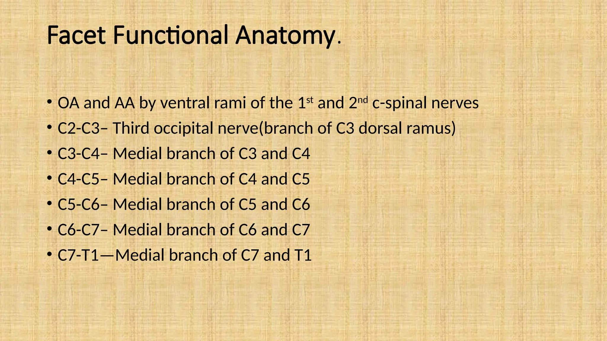 Cervical spine Medial branch block procedure | PPTX
