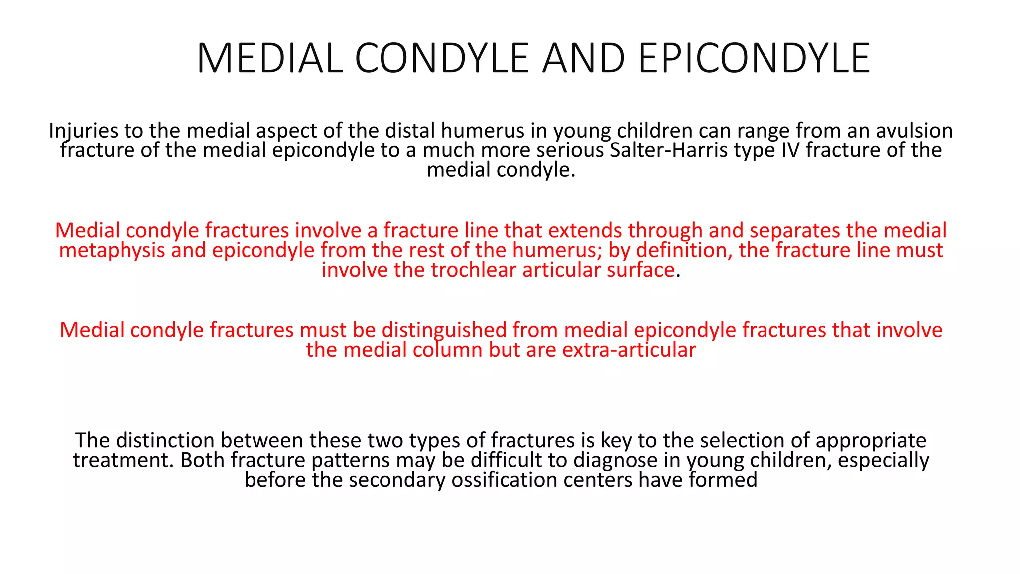 MEDIAL EPICONDYLE FRACTURE BY DR. VASU SRIVASTAVA | PPTX