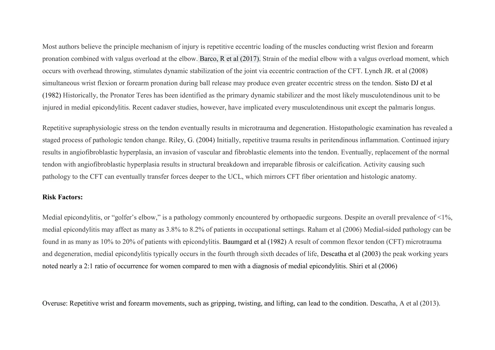 Medial Epicondylitis conditioning and rehab | DOCX