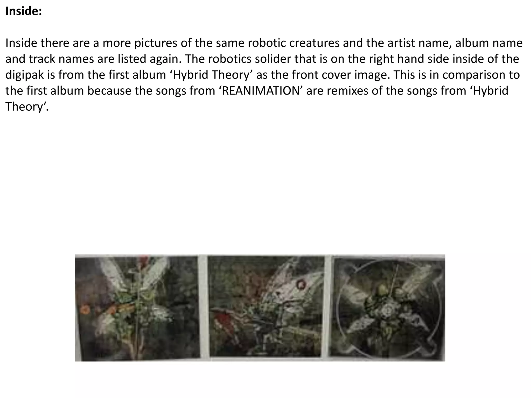 Linkin Park REANIMATION Digipak Analysis | PPTX