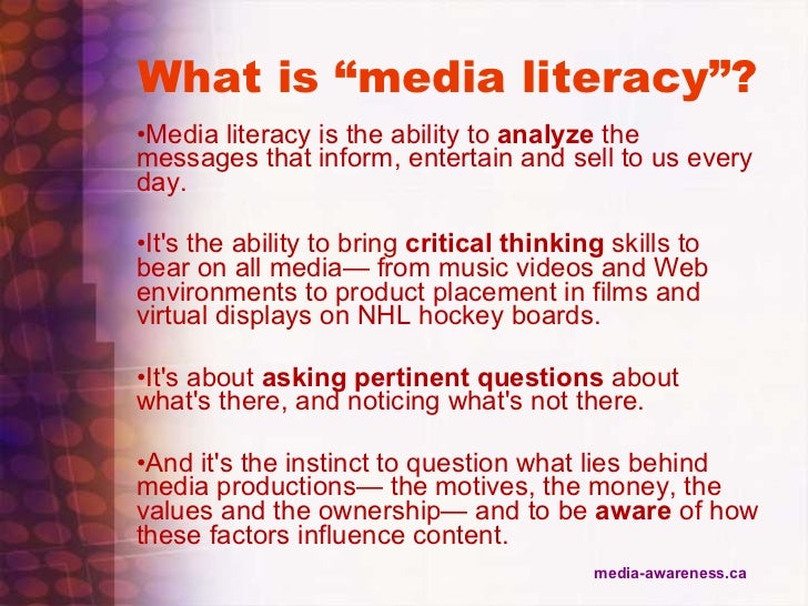 Media literacy